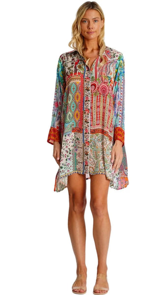 MixMatch Print Long Tunic | La Moda Clothing